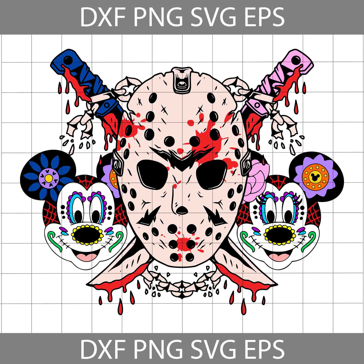 Mickey Halloween Svg, Minnie Halloween Svg, Jason Voorhees SVG, Jason ...