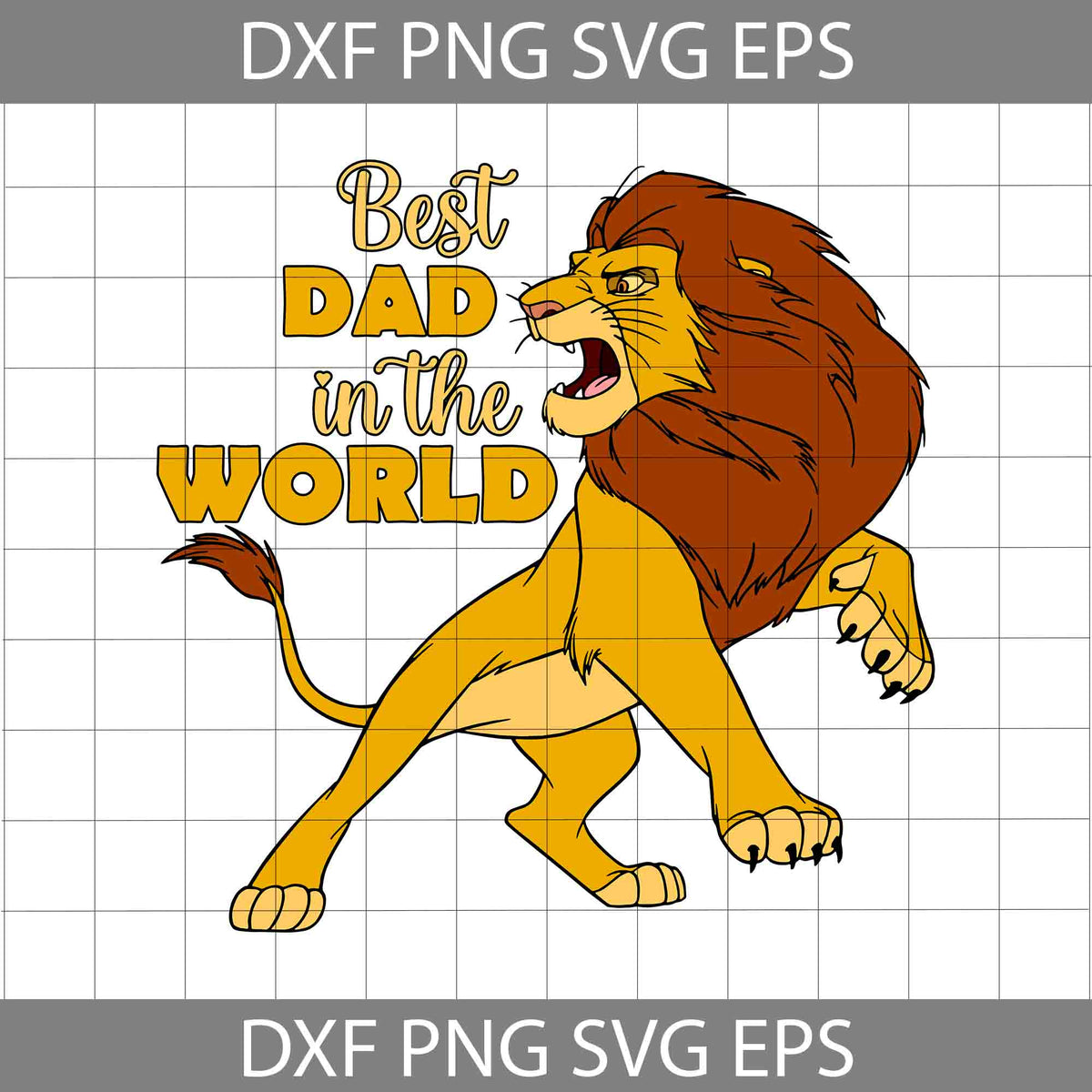 Simba best dad in the world Svg, Best dad Svg, Dad Svg, Cartoon Svg ...