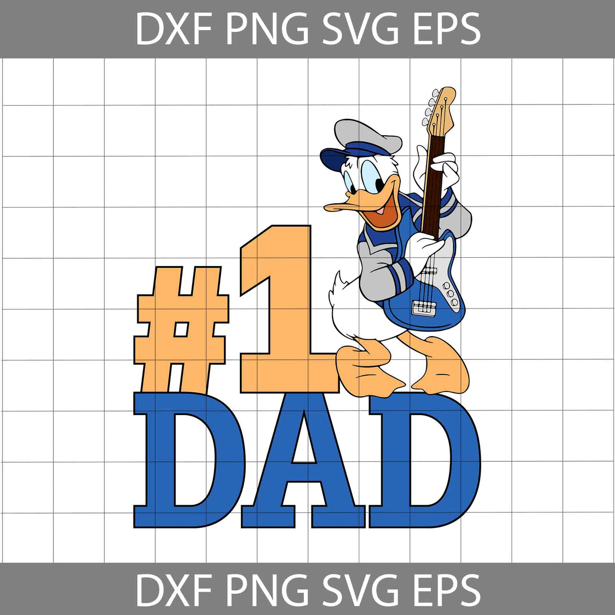 Donald Duck Number 1 Dad Svg, Funny Dad Svg, Dad Svg, Cartoon Svg ...