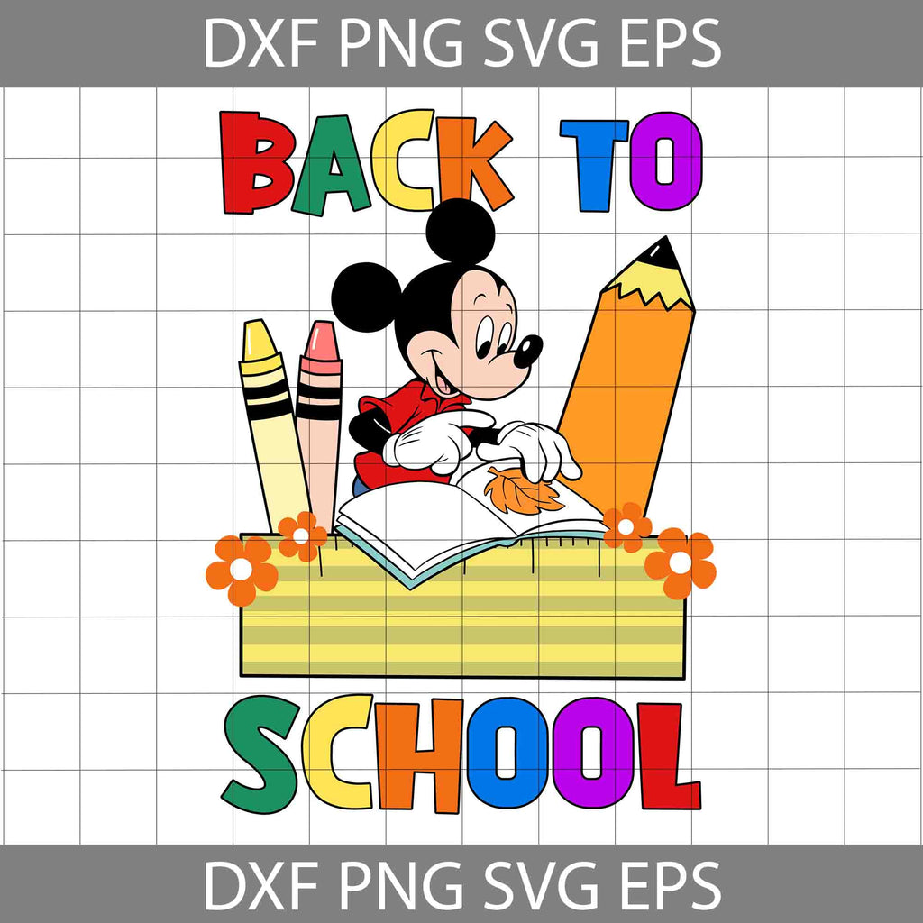 School Mickey Mouse Heat Transfer Svg, Mickey Mouse Svg, Cartoon Svg ...