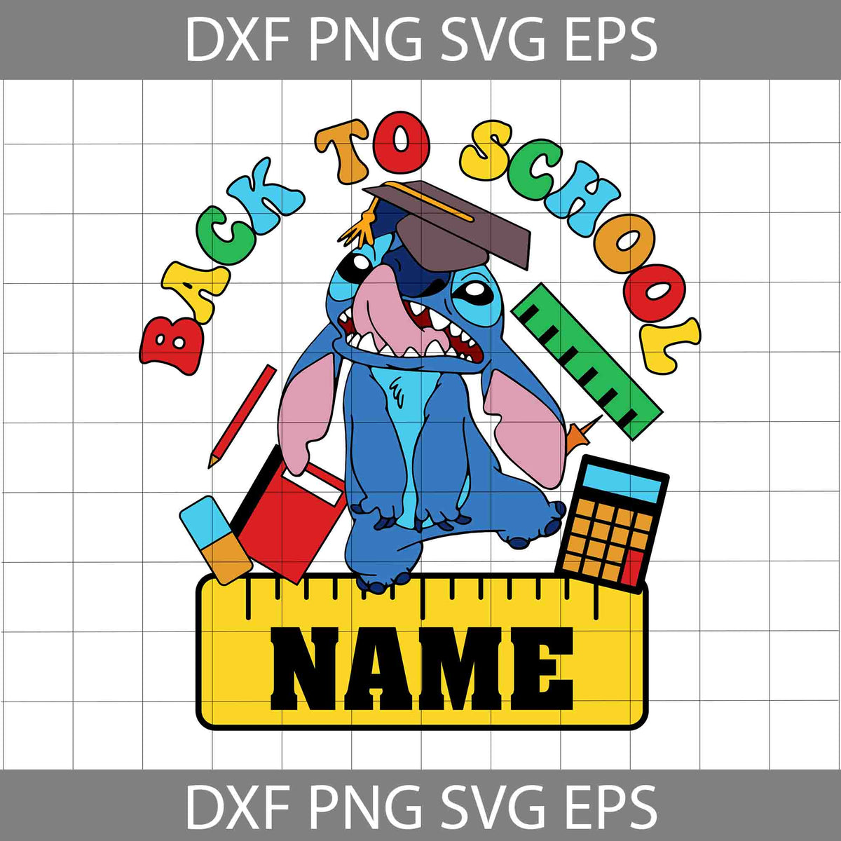 Stitch Back To School Svg, Stitch Senior 2024 Svg, Stitch Graduation ...