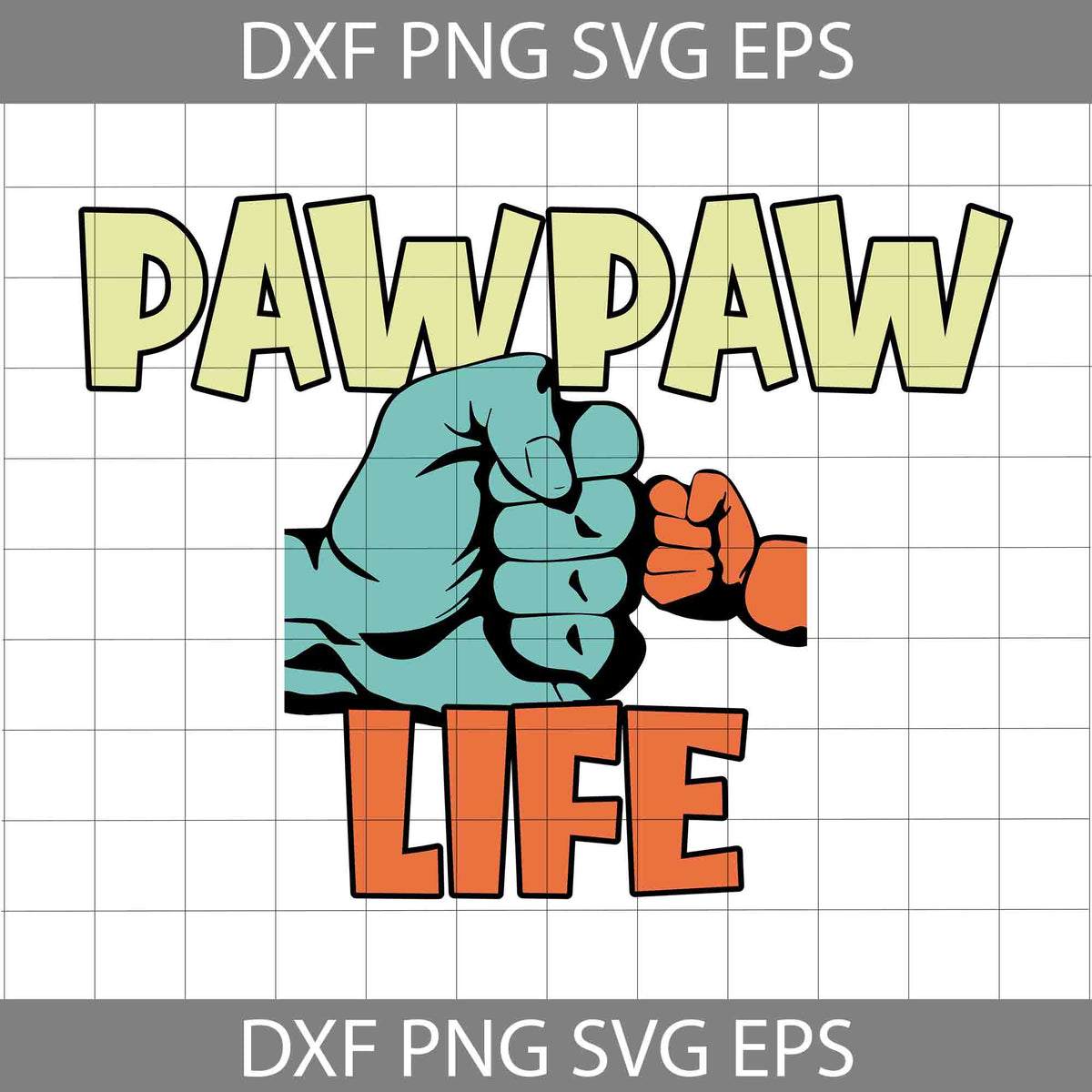Papaw Life Fist Bump Svg, Papaw Life Svg, Father And Son Svg, Cartoon ...