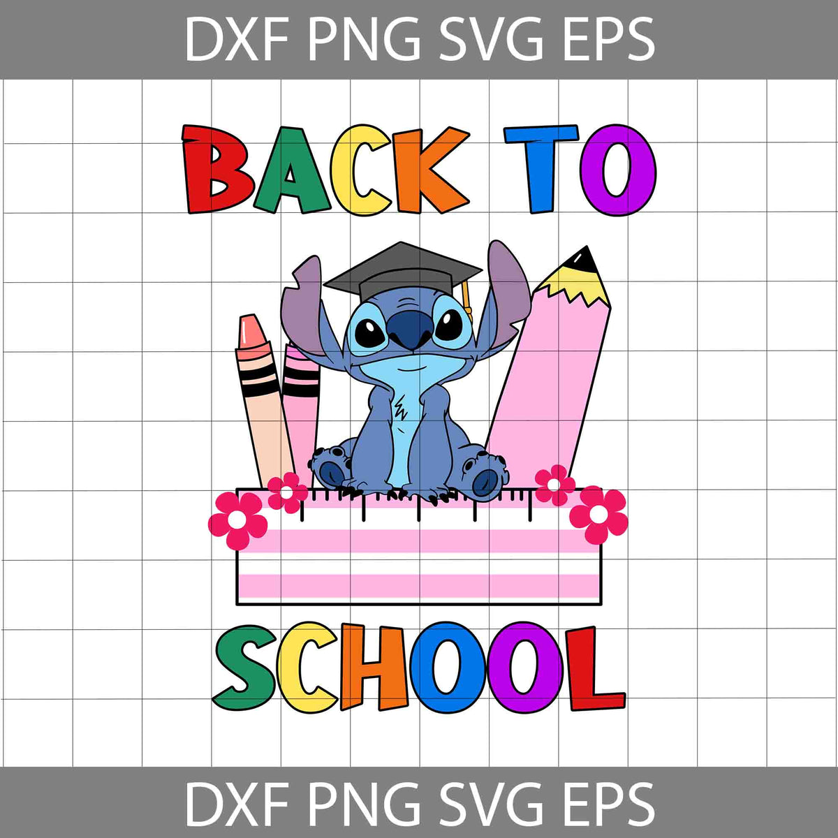 Stitch School Heat Transfer Svg, Stitch Svg, Cartoon Svg, Back To ...