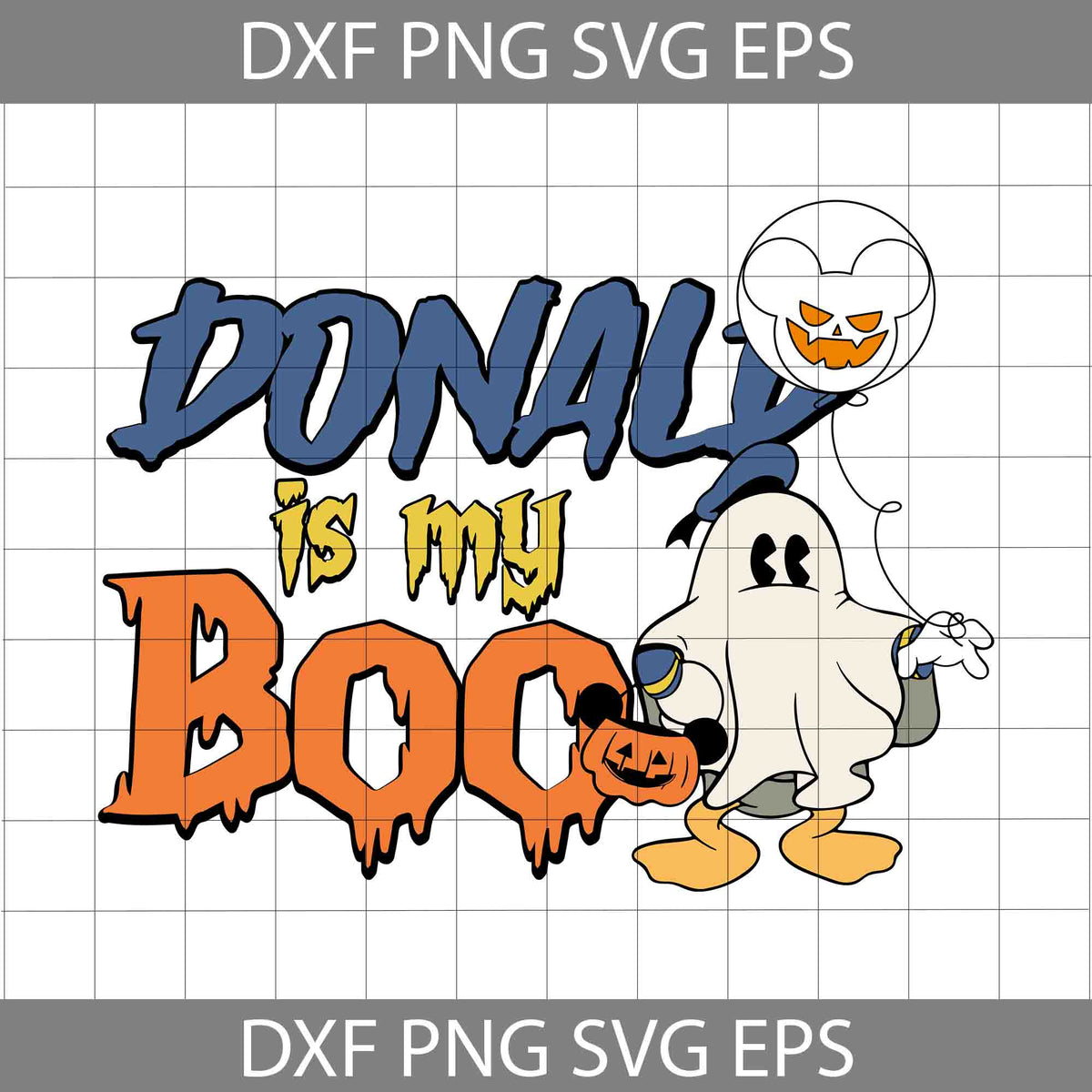 Donald Ghost Svg, Donald Duck Svg, Trick Or Treat, Spooky Season Svg ...
