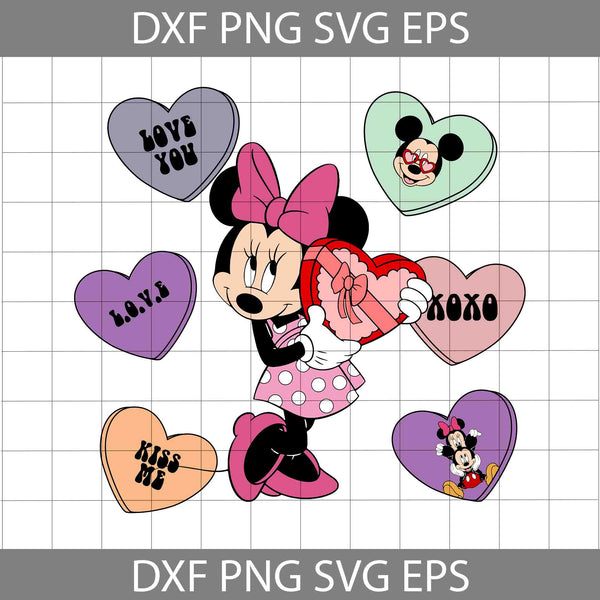 Minnie Heart Svg, Minnie Svg, Happy Valentine's Day Svg, Cartoon Svg ...