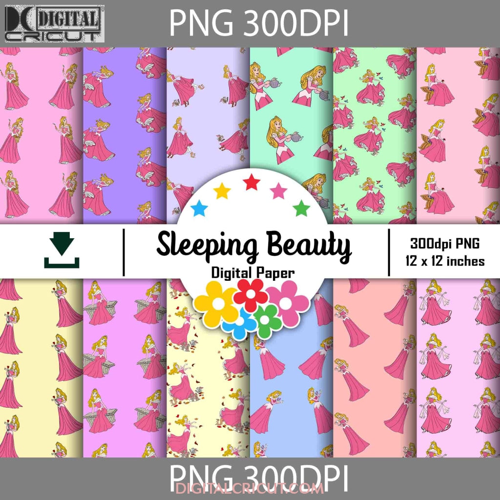 Pink Princess Seamless pattern, Digital Papers, Scrapbook Papers, Patt ...