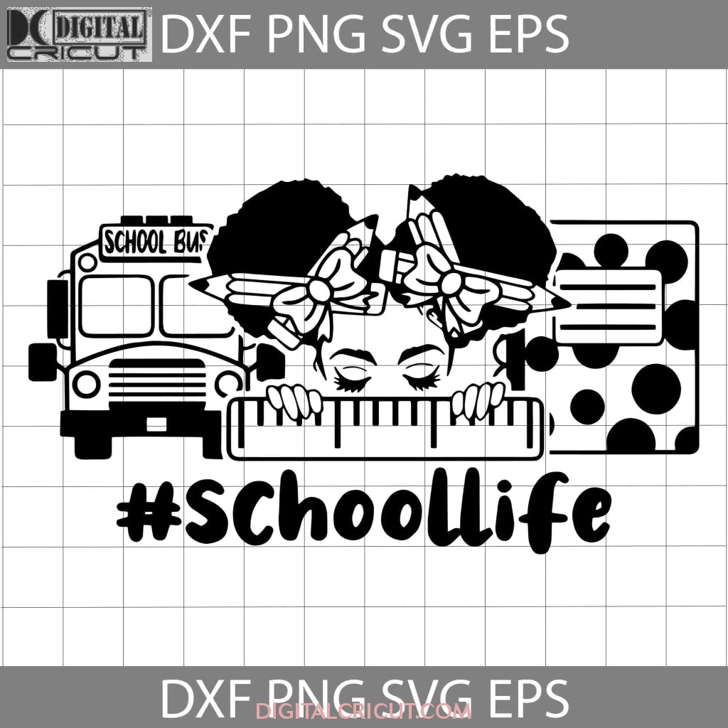 School Life Svg, Peeking Girl Svg, Afro Girl Svg, Afro Puffs SVG, Back ...