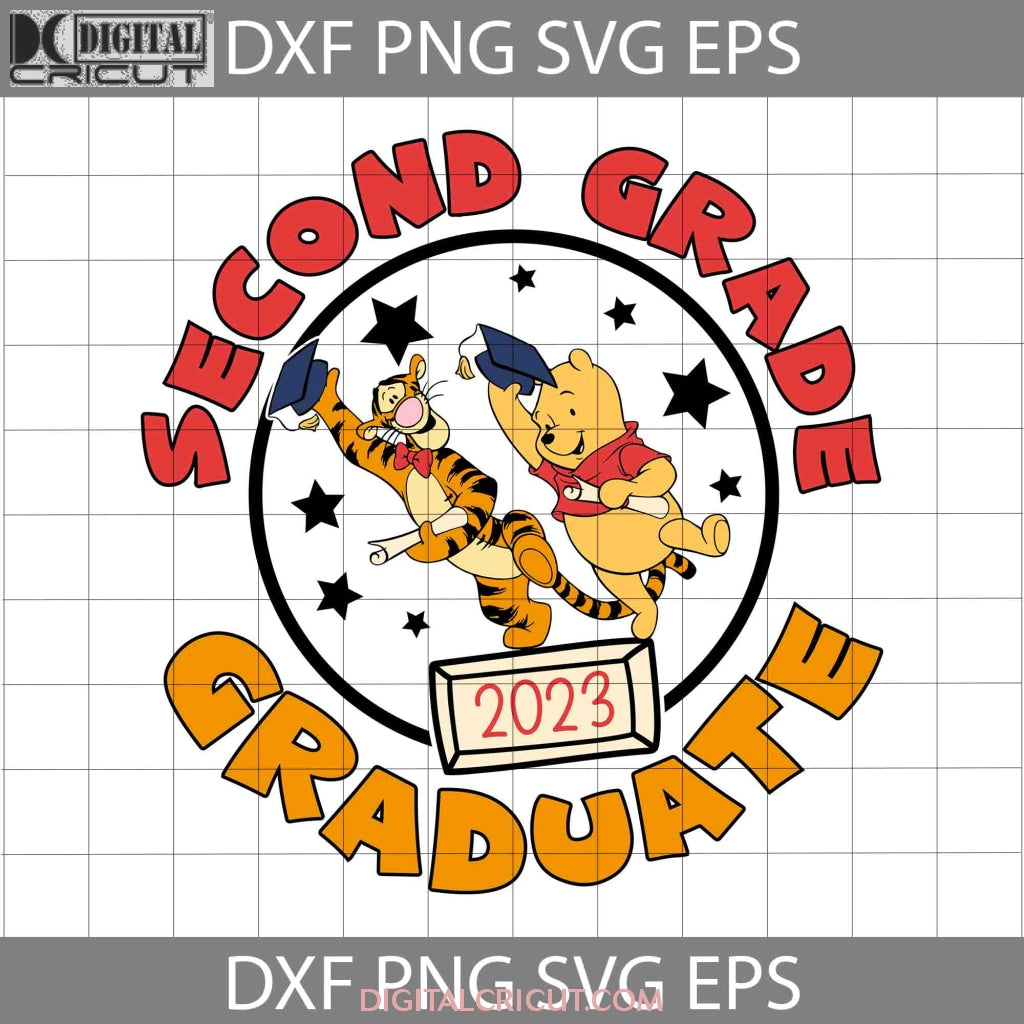 Second Grade Graduate Svg, Pooh And Tiger Graduate Svg, Back To School ...