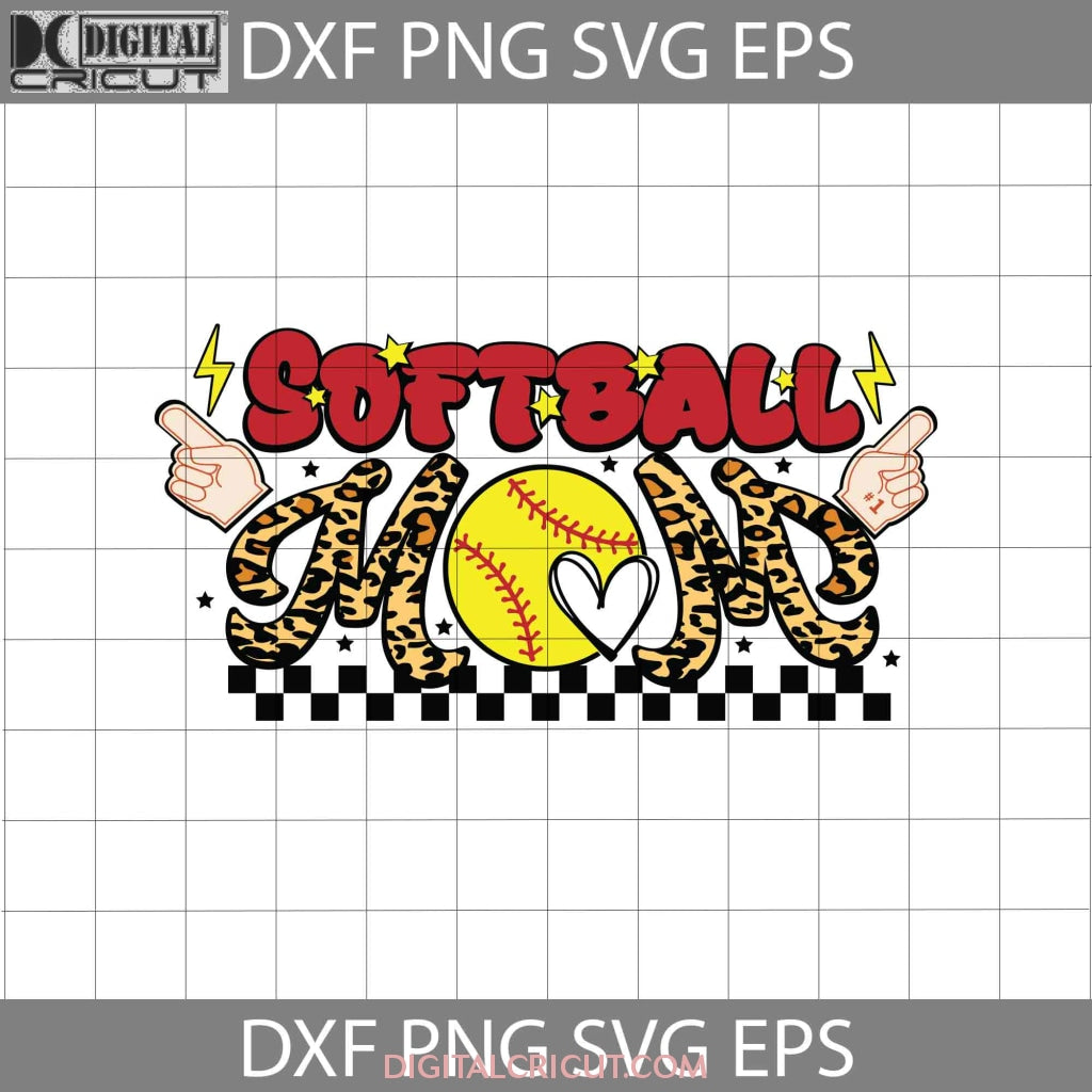 Softball Mom Svg, Leopard Softball svg, Mom Svg, Father's Day Svg, Cri ...
