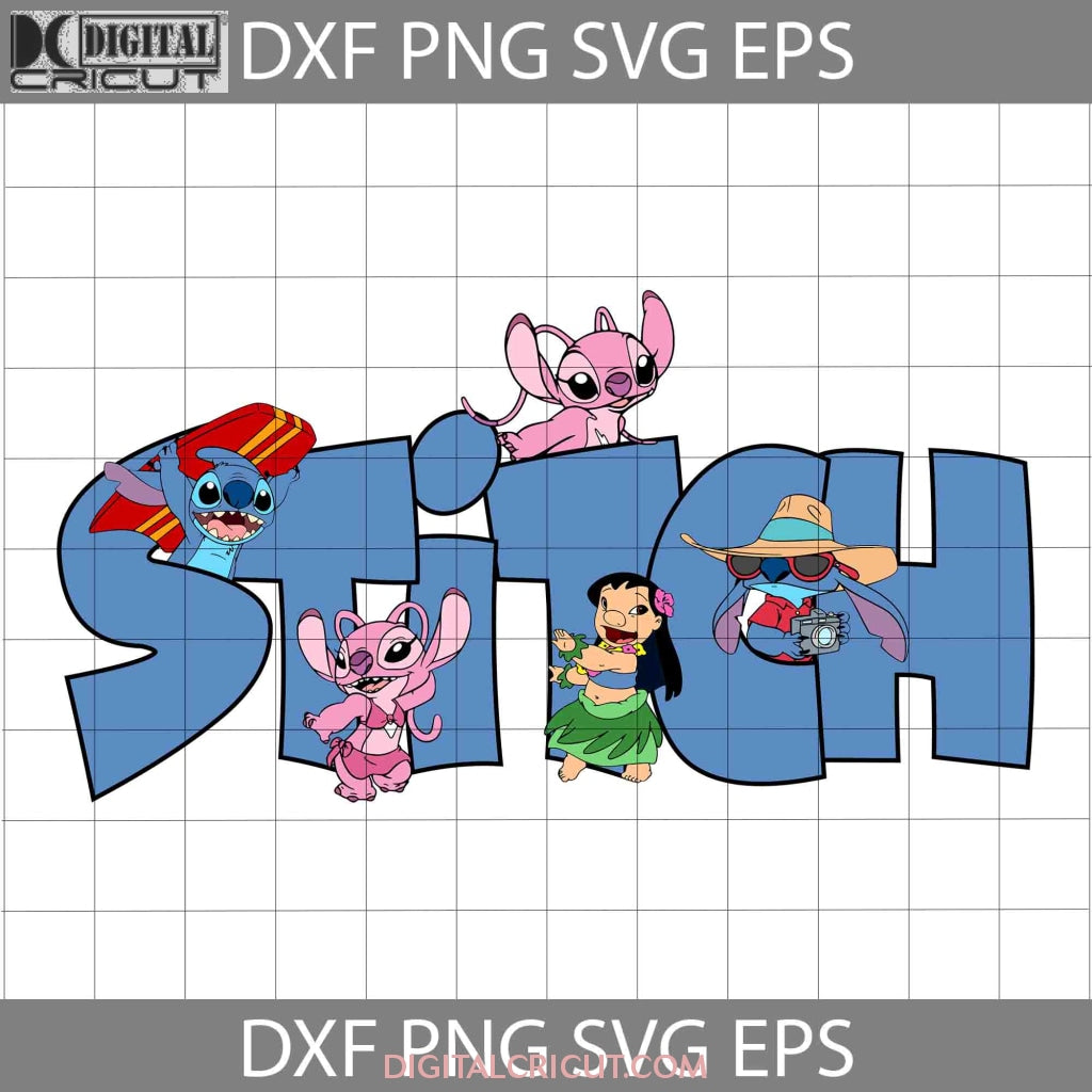 Lilo and Stitch Svg, Summer Svg, Cartoon Svg, Cricut File, Clipart, Svg ...