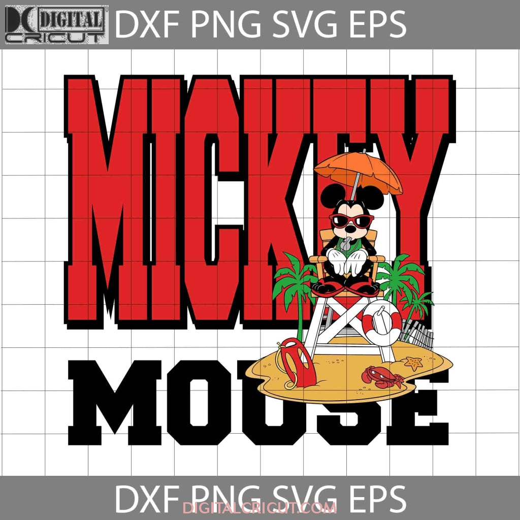 Mickey Mouse Svg, Summer Svg, Cartoon Svg, Cricut File, Clipart, Svg ...