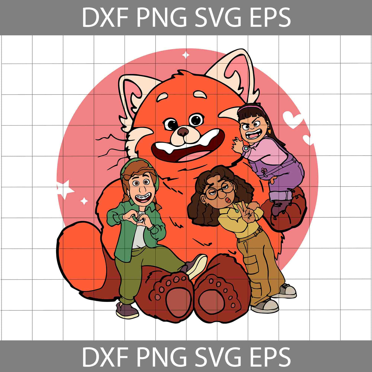 Turning Red Svg, Turning Red Pixar Svg, Cartoon Svg, Cricut File, Clip ...