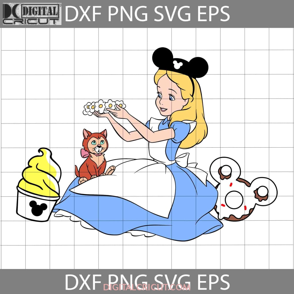 Alice Mickey SVG, Alice With Balloon Svg, Cartoon Svg, Cricut File ...