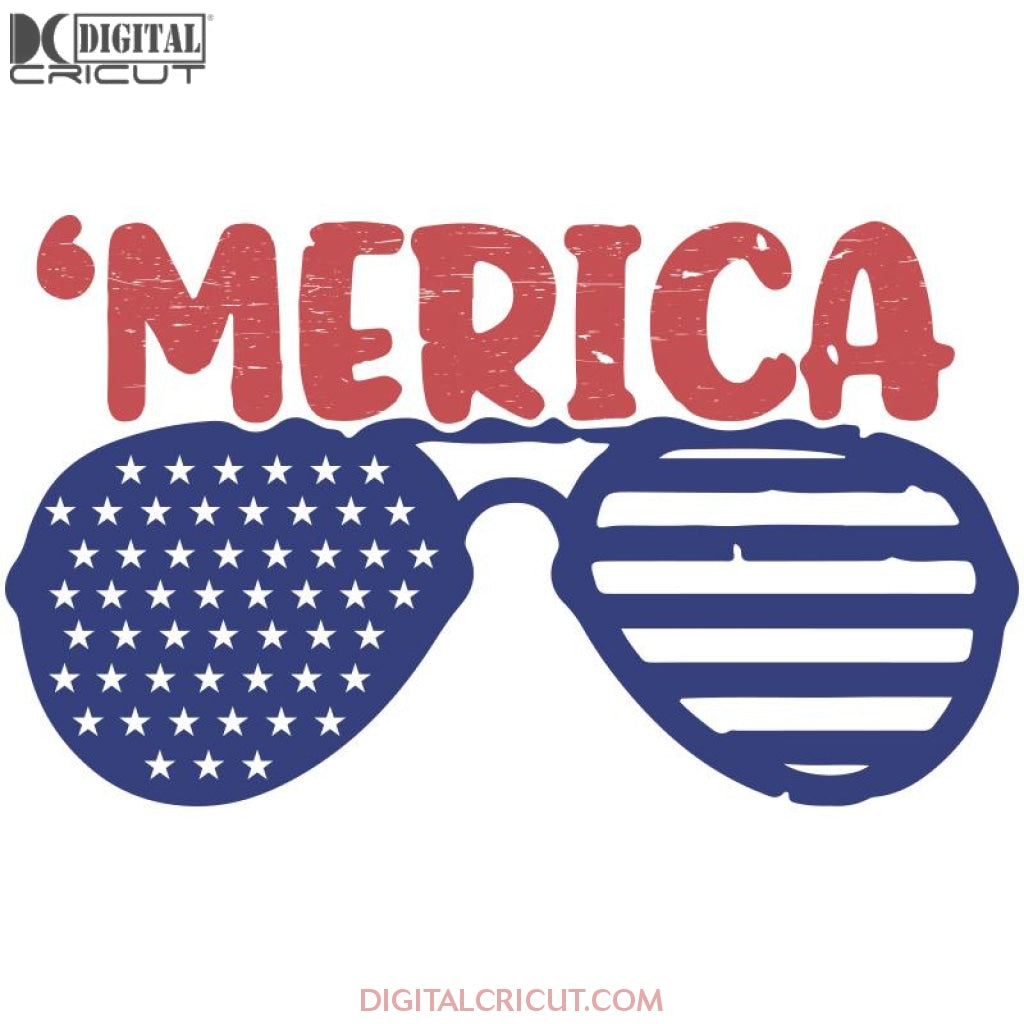 America svg, Sunglassess Svg, Flag svg, 4th of july svg, cricut file ...