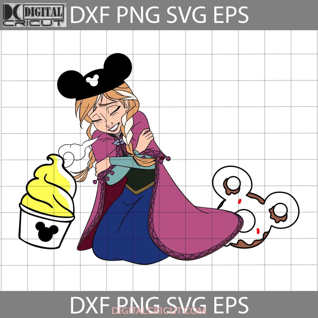 Anna Mickey SVG, Anna With Balloon Svg, Cartoon Svg, Cricut File ...