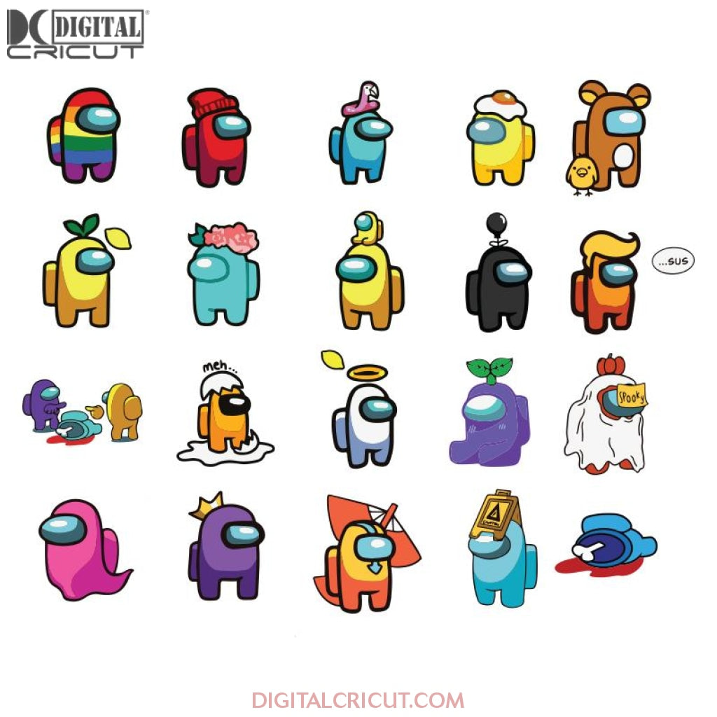 Among Us Svg, Astronaut Svg, Among Us Vector All Colors Among Us ...