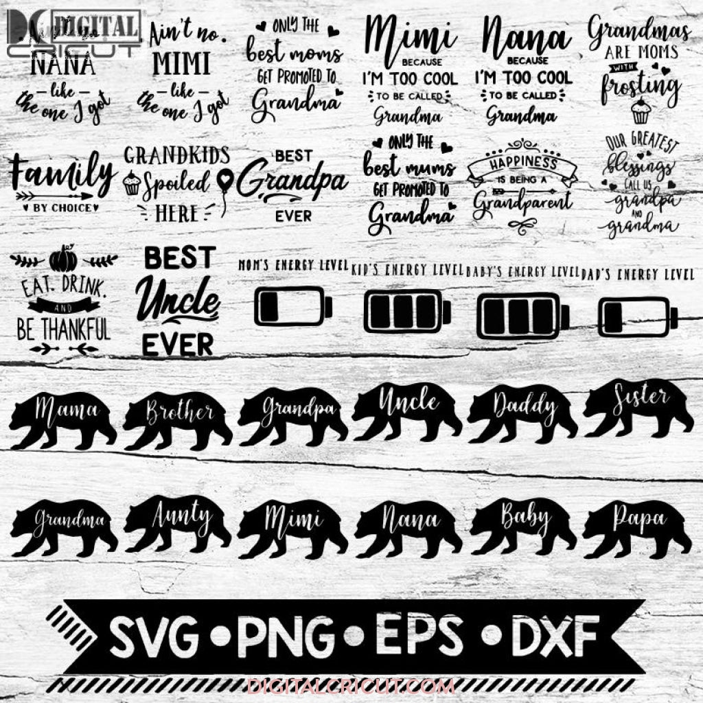 Bear Family, bundle, family svg, Baby, Brother, Sister, Mama, Papa, Be ...