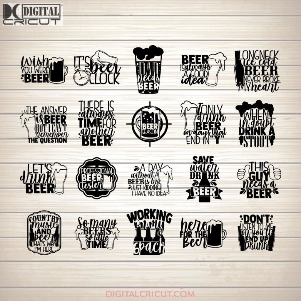 Beer Lover Bundle Drinking SVG PNG DXF EPS Download Files – Digitalcricut