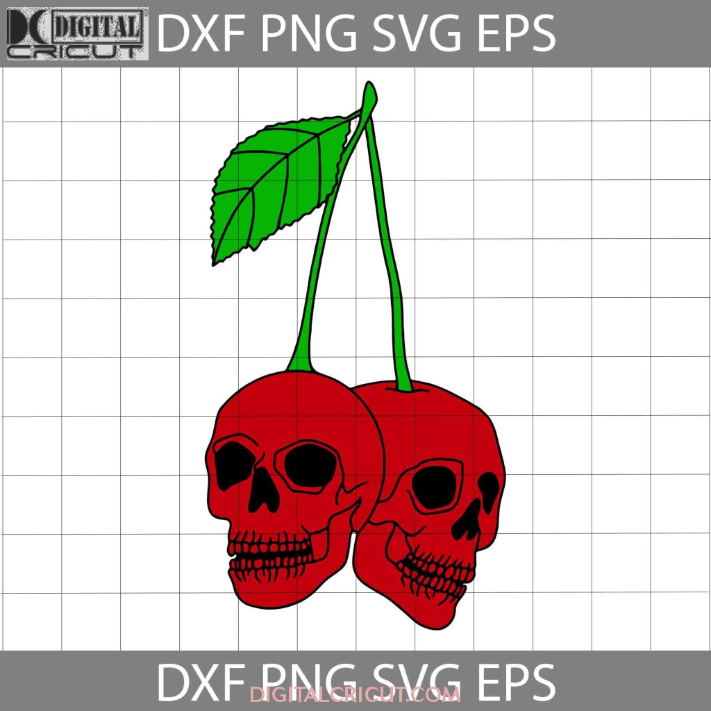 Cherry Skull SVG, Skull SVG, Halloween Svg, Cricut File, Clipart, Svg ...