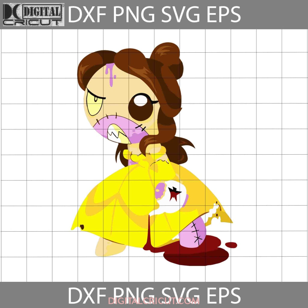 Chibi Zombie Belle SVg, Princess Zombie svg, Halloween SVg, Halloween ...
