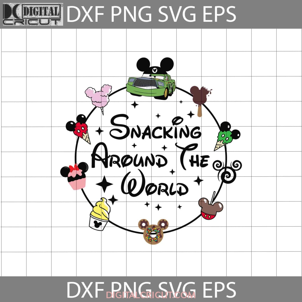 Chick Hicks Snacks Mickey Mouse Ears Svg, Snacking Around The World Sv ...