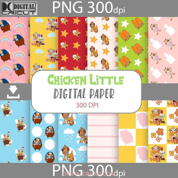 Chicken Cute Seamless Pattern, Digital Papers, Scrapbook Papers ...