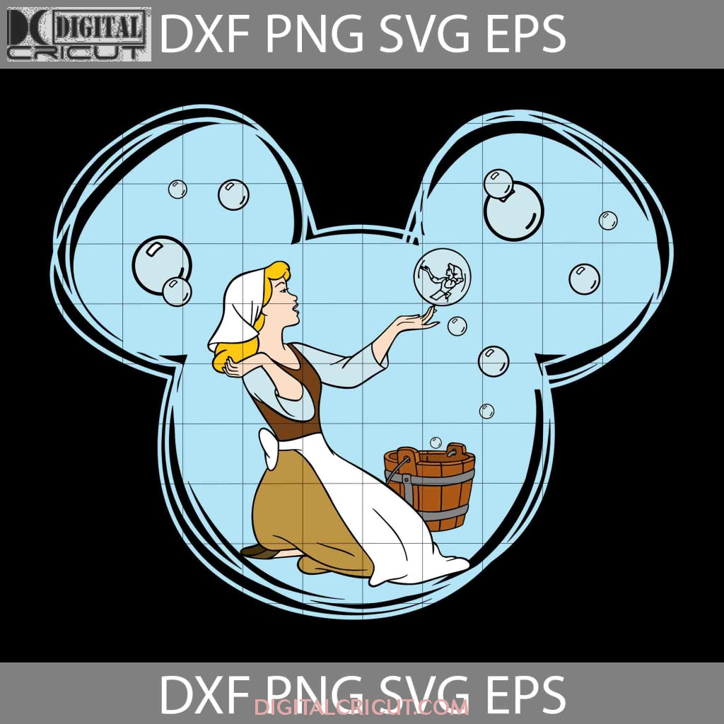 Cinderella Princess Mouse Head Svg, Cartoon Svg, Cricut File, Clipart ...