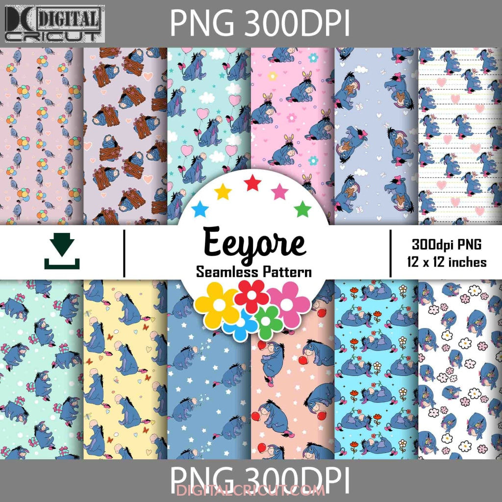 Donkey Seamless Pattern, Digital Papers, Scrapbook Papers, Pattern ...