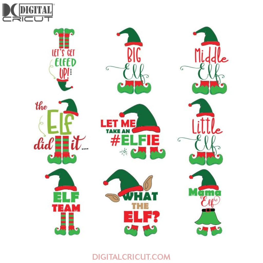 Elf Svg, Bundle, Christmas Svg, Cricut File, Silhouette Cameo, Little ...