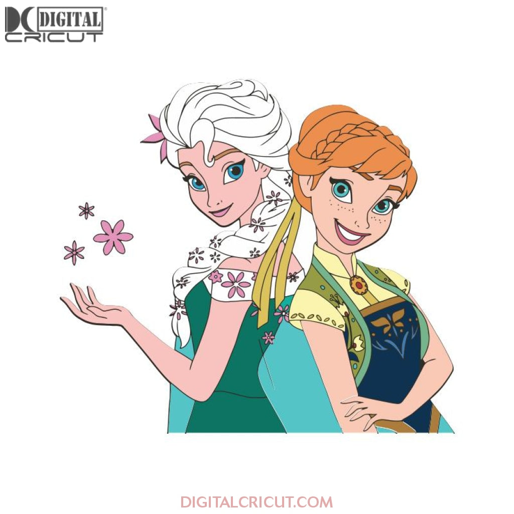 Elsa And Anna Svg, Bestseller Elsa Frozen Princesses, Princess Svg, Fr ...