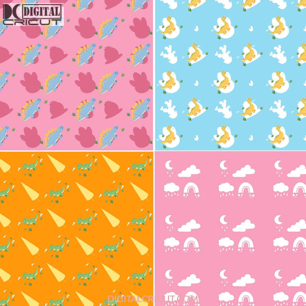 Farm Pack Seamless Pattern, Digital Papers, Scrapbook Papers, Pattern ...