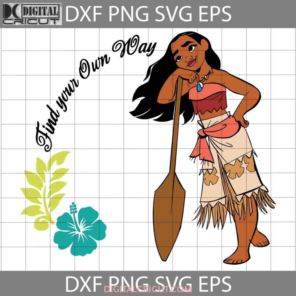 Find Your Own Way Moana Svg, Moana Svg, Cartoon Svg, Cricut File, Clip ...