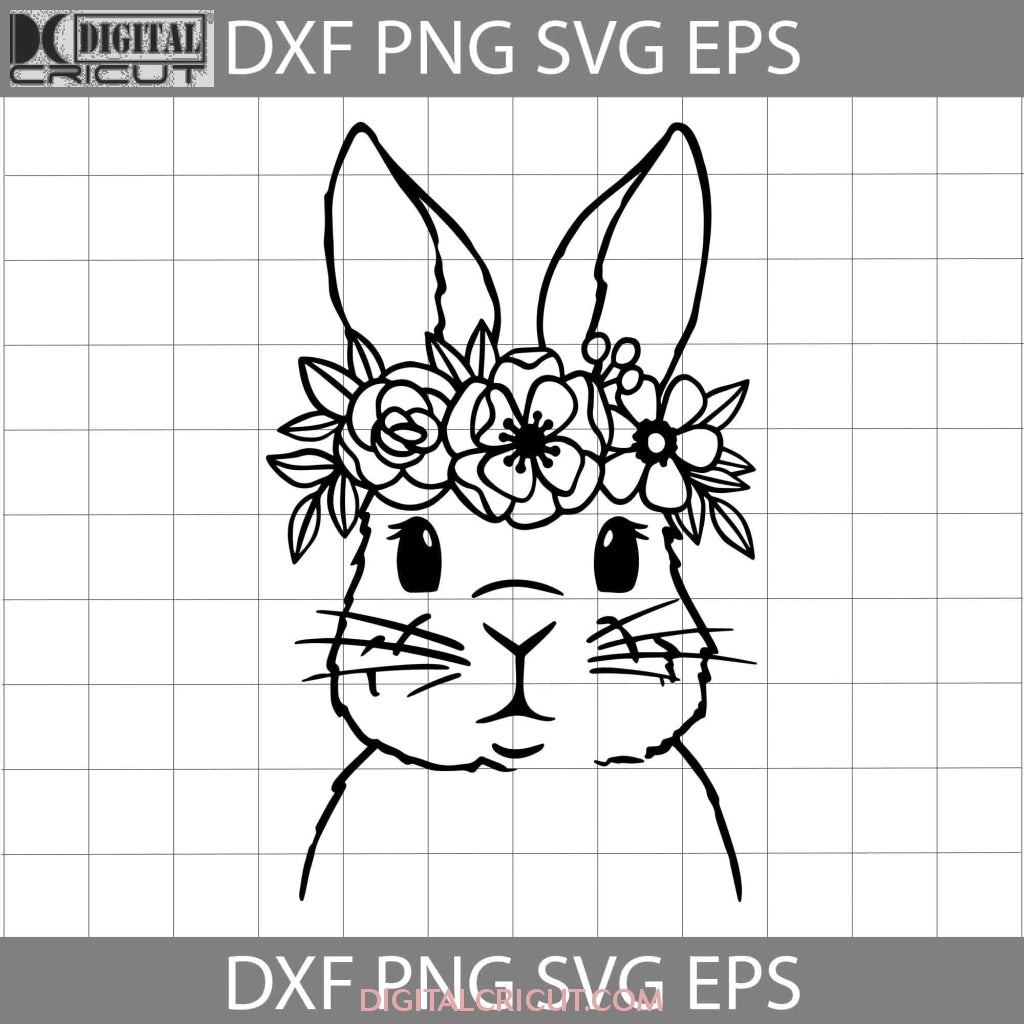 Floral Bunny Svg, Bunny Svg, Easter's Day Svg, Cricut File, Clipart, S ...