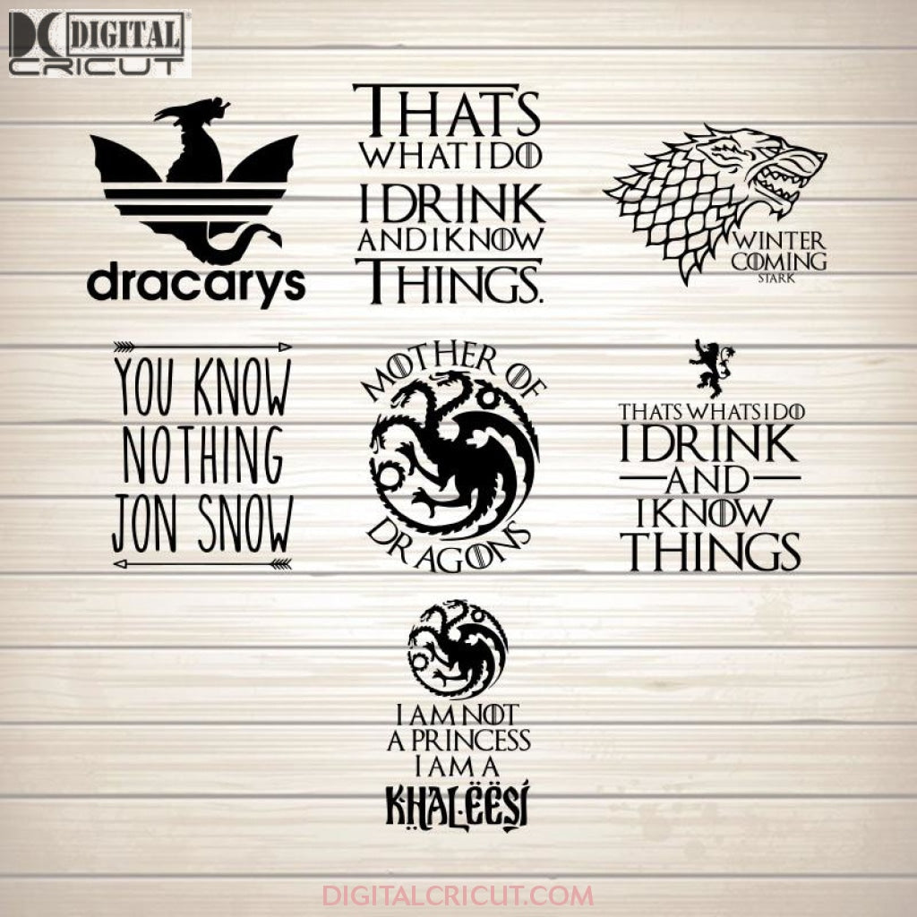 Game Of Thrones Tv Show Bundle SVG PNG DXF EPS Download Files ...