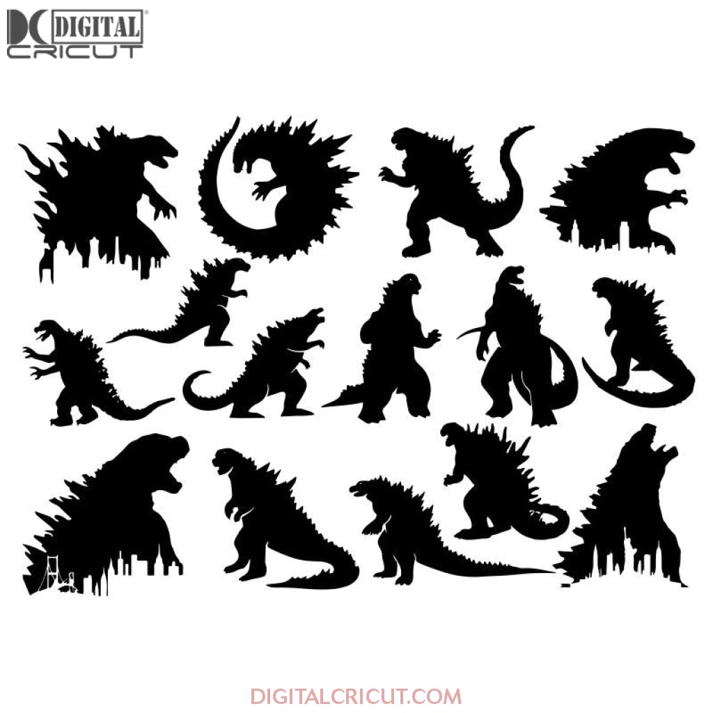Godzilla Bundle SVG Files For Silhouette, Files For Cricut, SVG, DXF ...