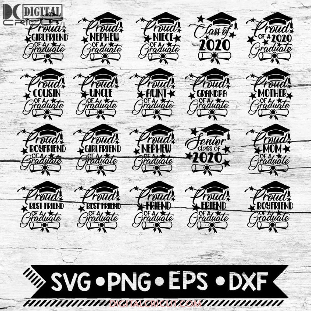Graduation SVG Bundle, Class of 2020 Svg, Graduate Svg, Png, Eps, Dxf ...