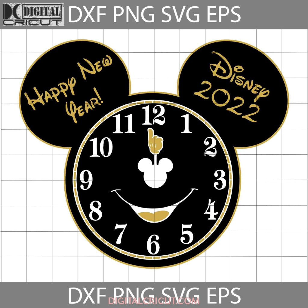 Happy new year Mouse clock svg, new year Svg, Christmas Svg, Cricut ...