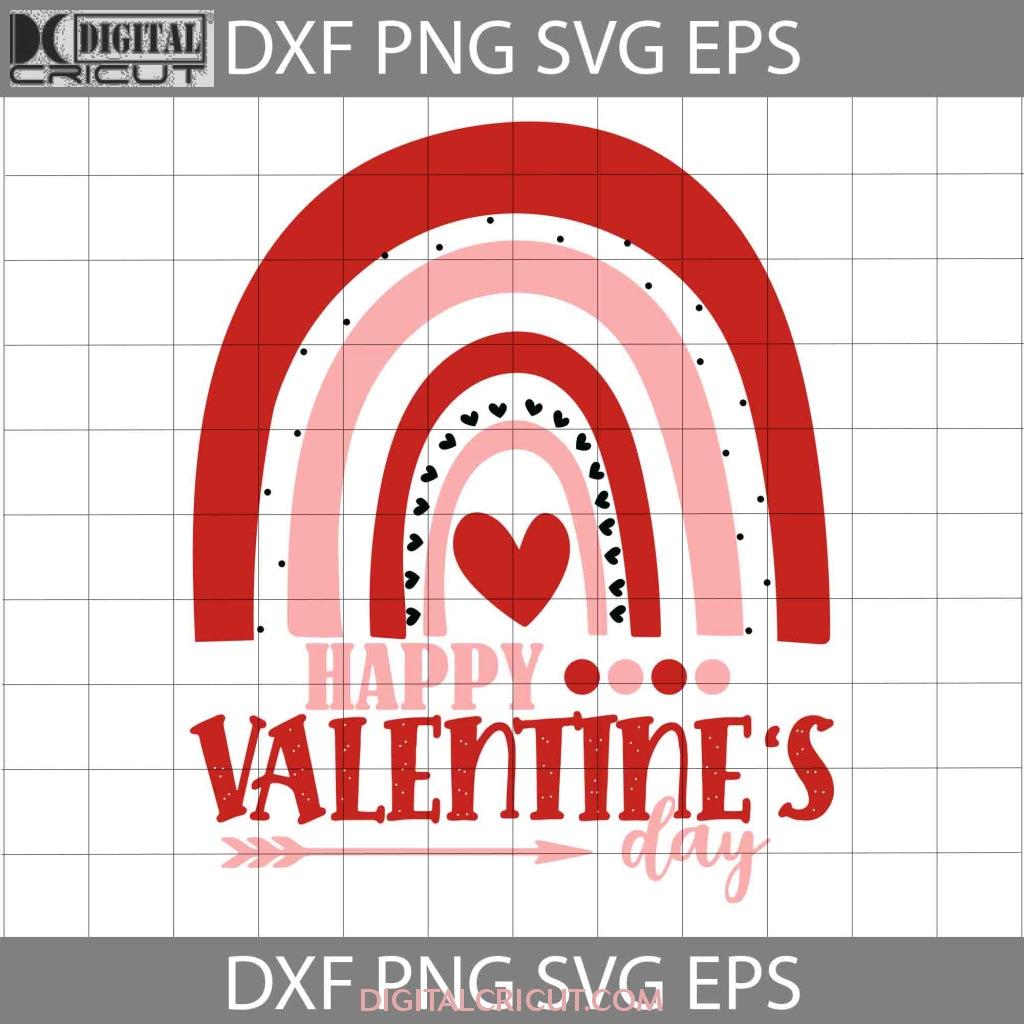 Happy Valentine's Day Svg, Valentine Rainbow Svg, Valentine's Day Svg ...