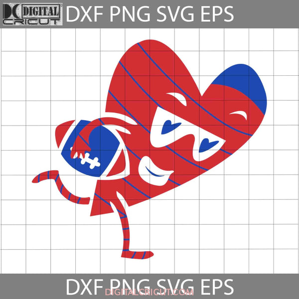 Heart Playing Football svg, Valentine's day Svg, Cricut File, Clipart ...