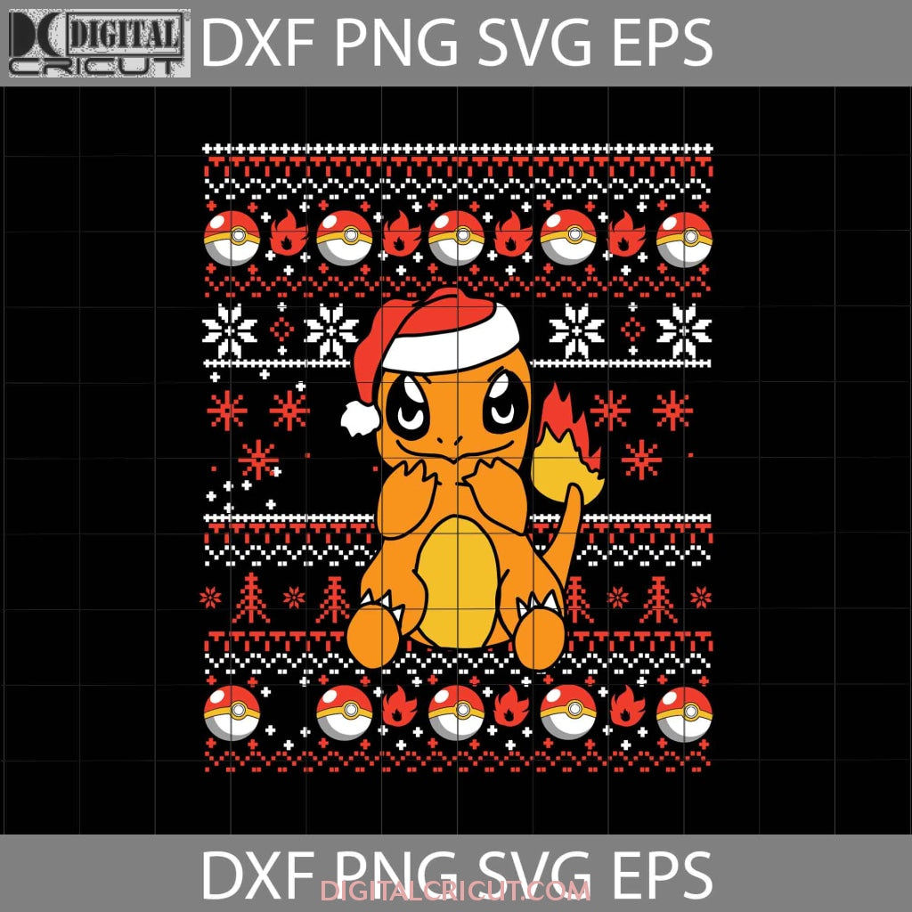 Hitokage Svg, Pokemon Svg, Cartoon Svg, Ugly Christmas Svg, Christmas ...