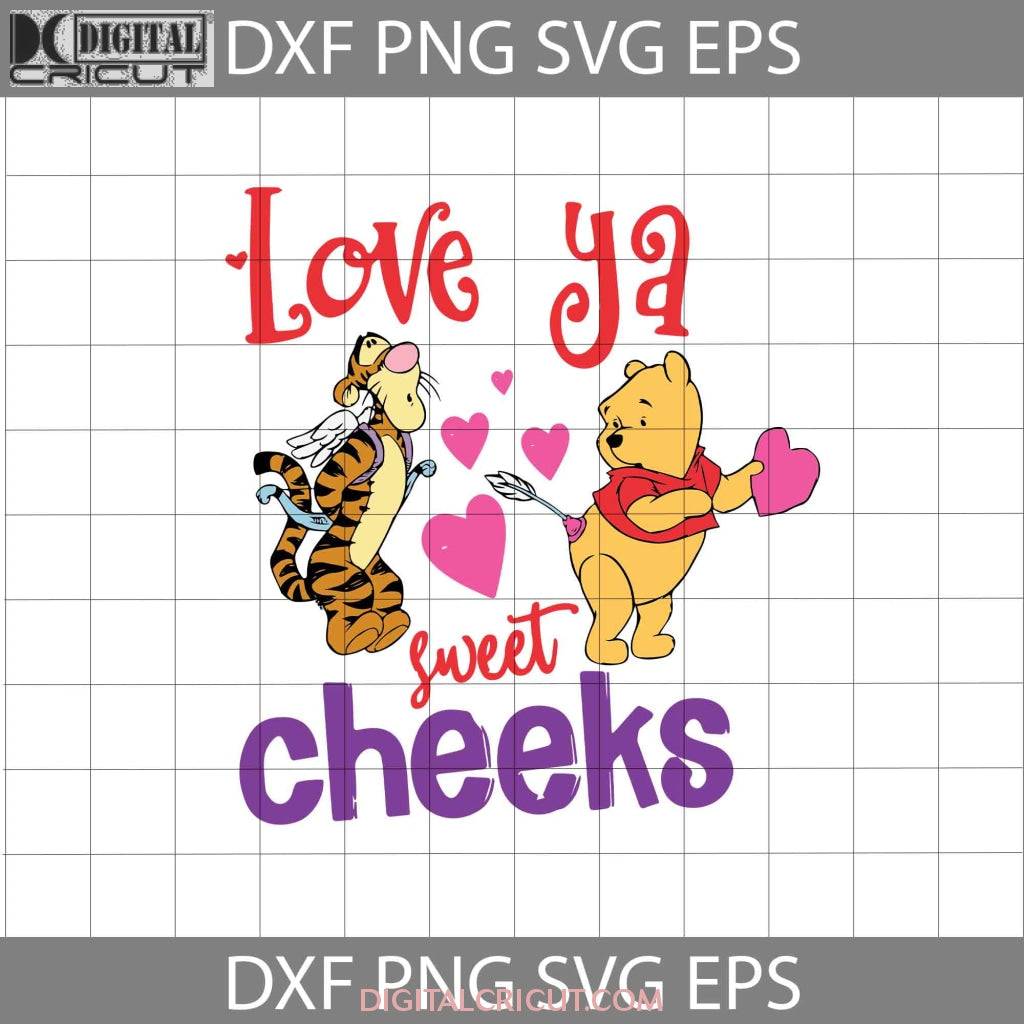 Love Ya Sweet Cheeks Svg, Valentine's day Svg, Gift Svg, Cricut File ...