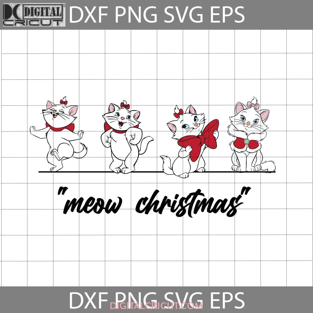 Meow Christmas Svg, Cats Svg, Christmas Svg, Cricut File, Clipart, Svg ...