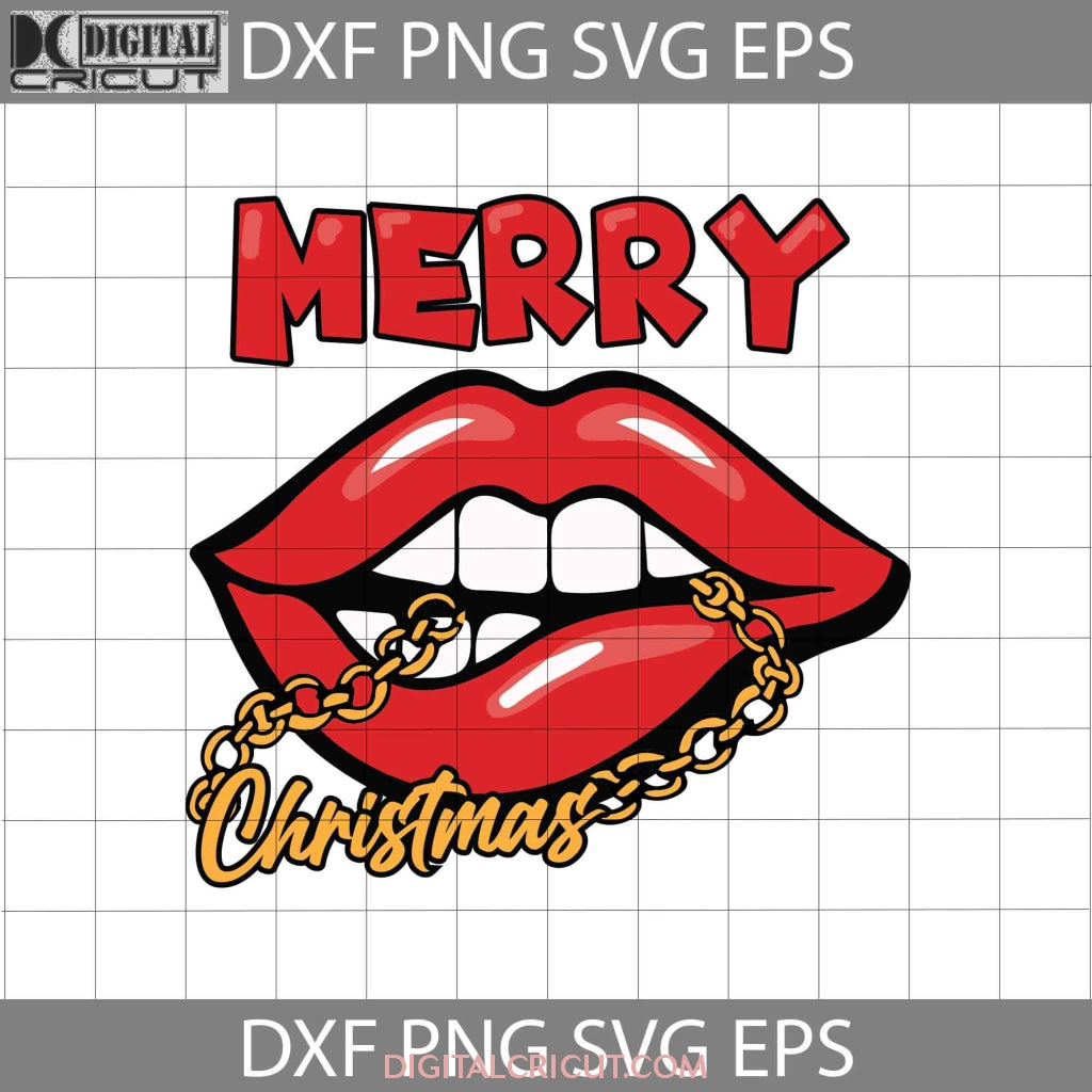 Merry Christmas svg, Lips Svg, Christmas Svg, Cricut File, Clipart, Svg ...