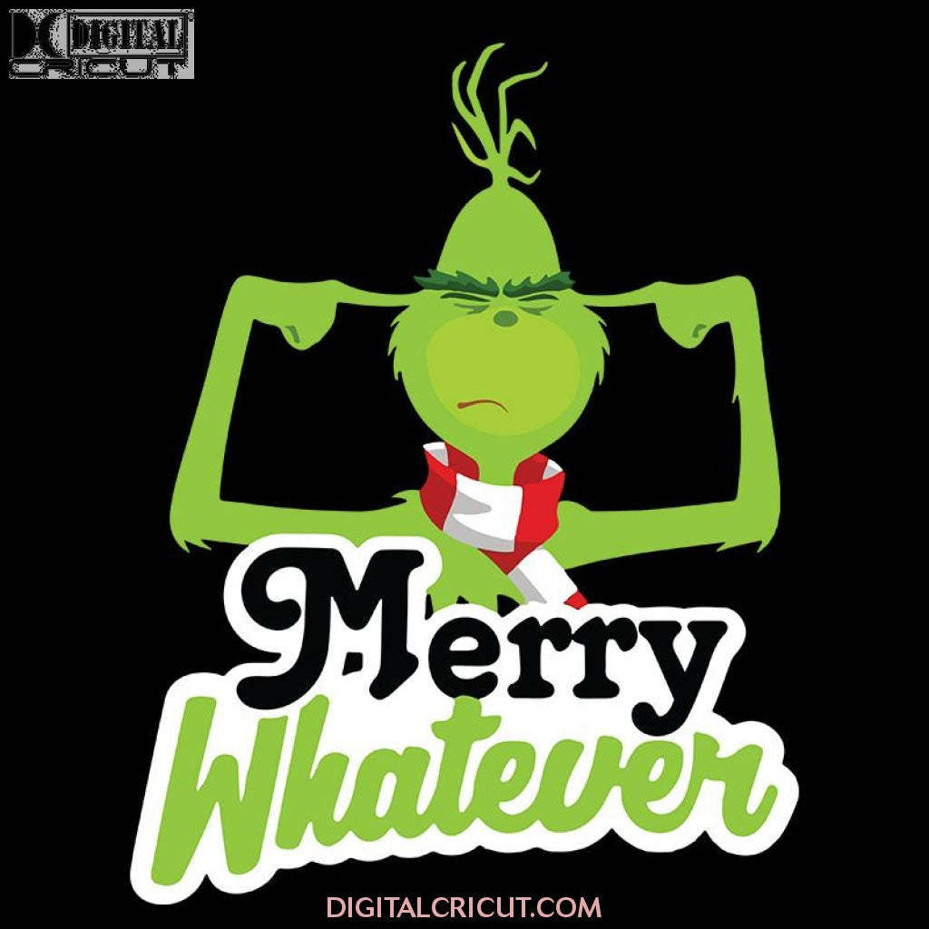 Merry Whatever Christmas Svg, Green Animal svg, Cricut File, Clipart ...