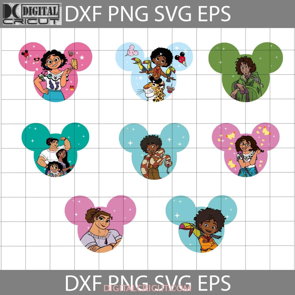 Bruno Mickey Head Svg, Mirabel Svg, Luisa Svg, Antonio Svg, Isabela Svg ...