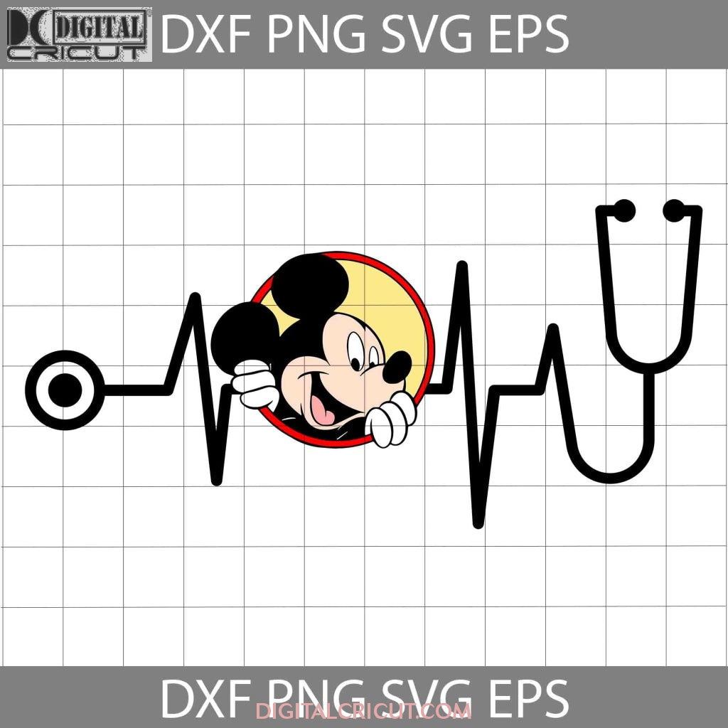 Mickey Stetoscope Beat Svg, Cartoon Svg, Cricut File, Clipart, Svg, Pn ...