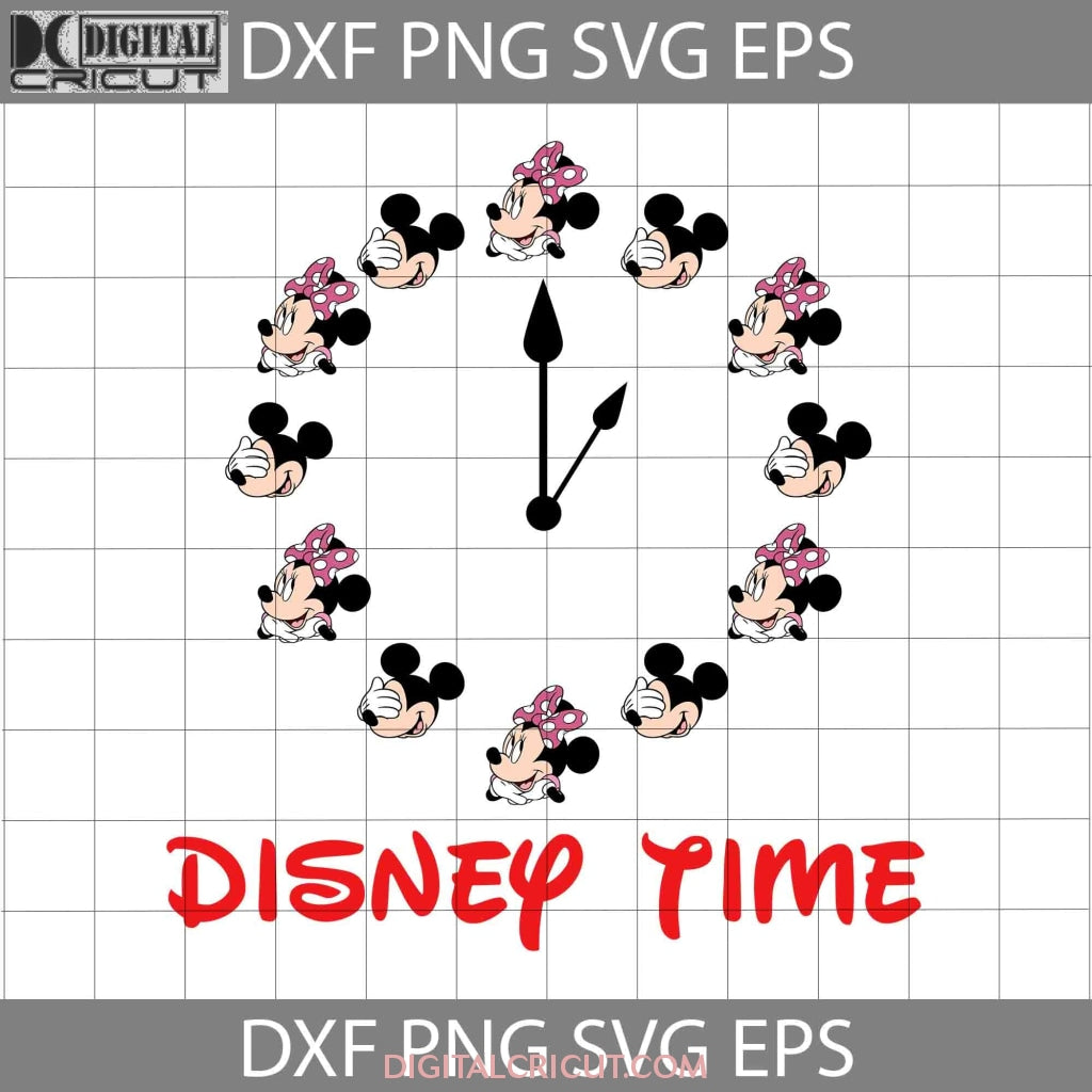 Minnie Time Svg Mickey Time Svg, Cartoon Svg, Cricut File, Clipart, Sv ...