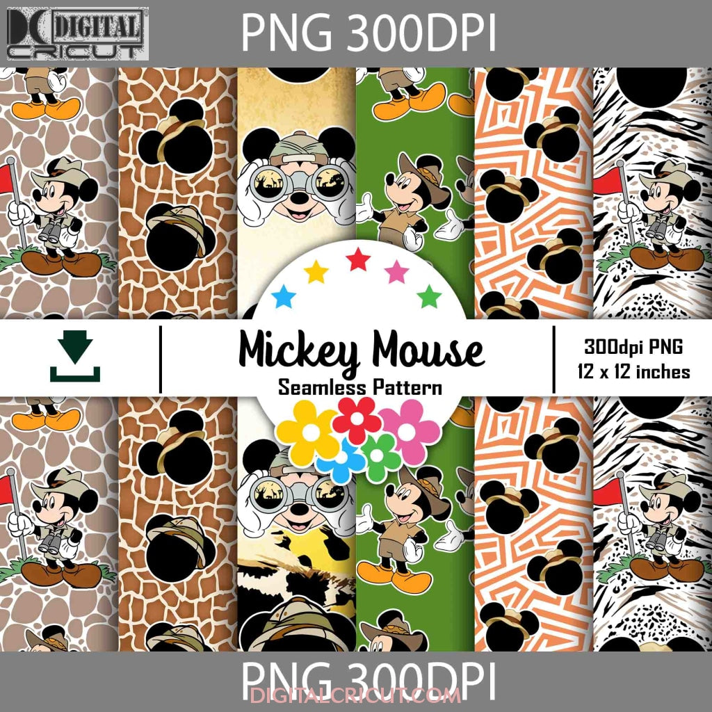 Mouse Cuties Seamless Pattern, Digital Papers, Scrapbook Papers ...