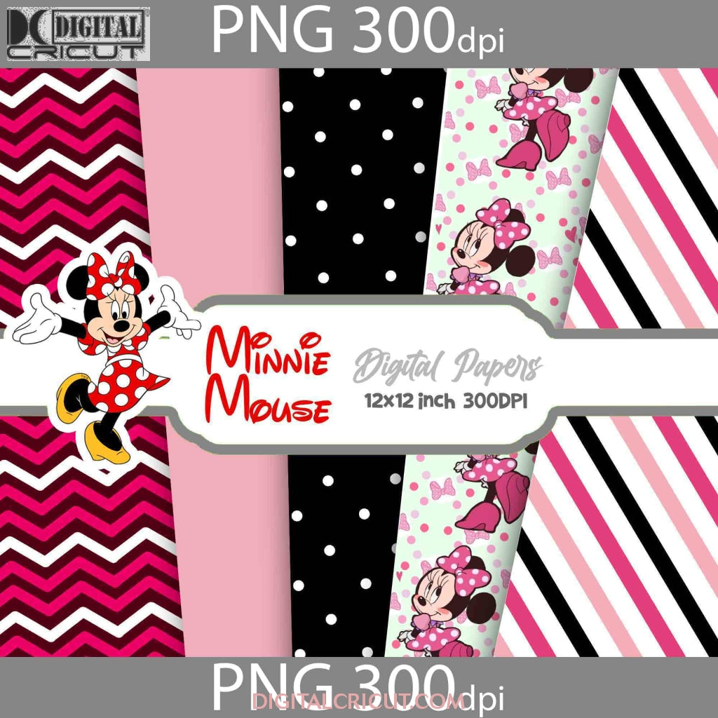 Mouse Digital Paper Pack, Scrapbook Papers, Polka dots, Stripes ...