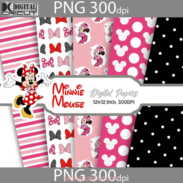 Mouse Digital Paper Pack, Scrapbook Papers, Polka dots, Stripes ...